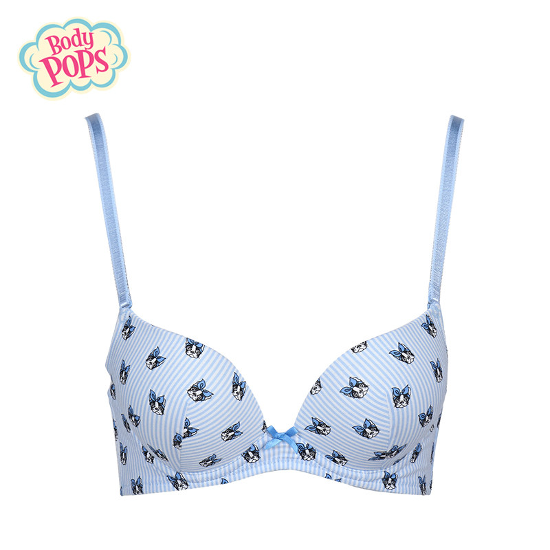 Купить Бюстгальтер 韩国bodypops春夏新品可爱猫头条纹卡通少女文胸bcbr661t51 в интернет ...