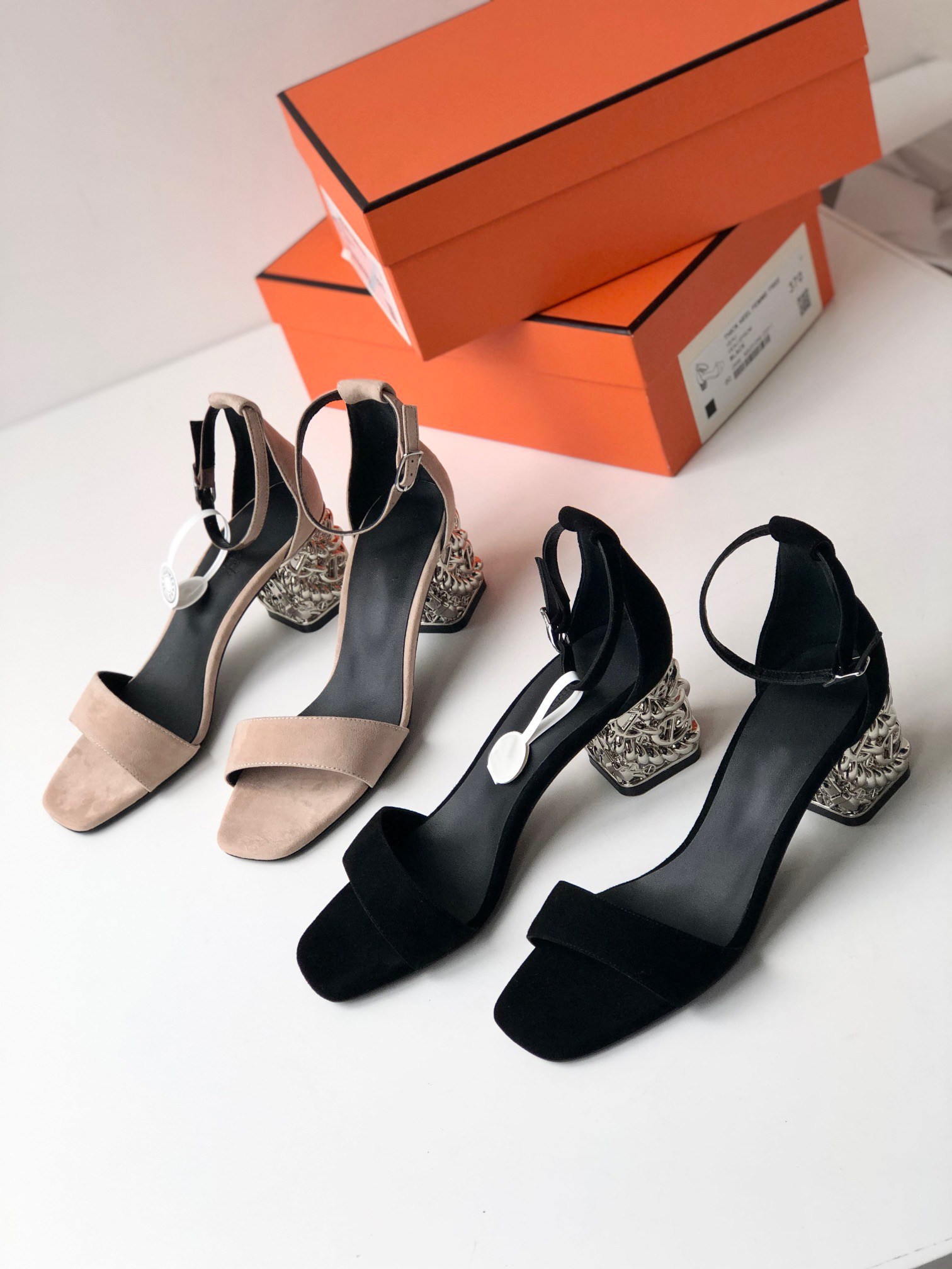 Original Box Original Standard H Suede High Heel Sandals Women's Outer ...