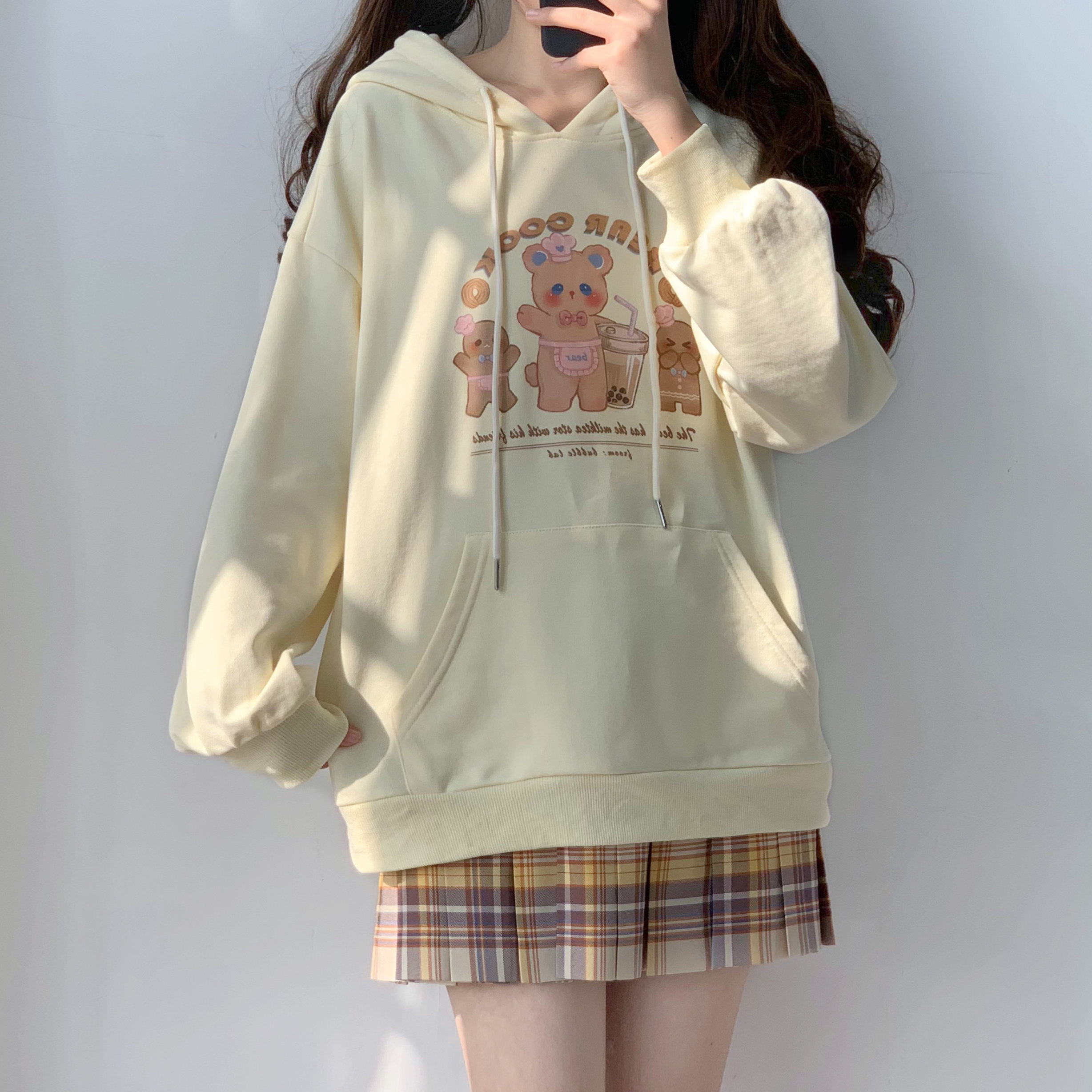 Купить Туманный сон пузырь общество японский тендер ветер осень и зима молоко желтый милый ...