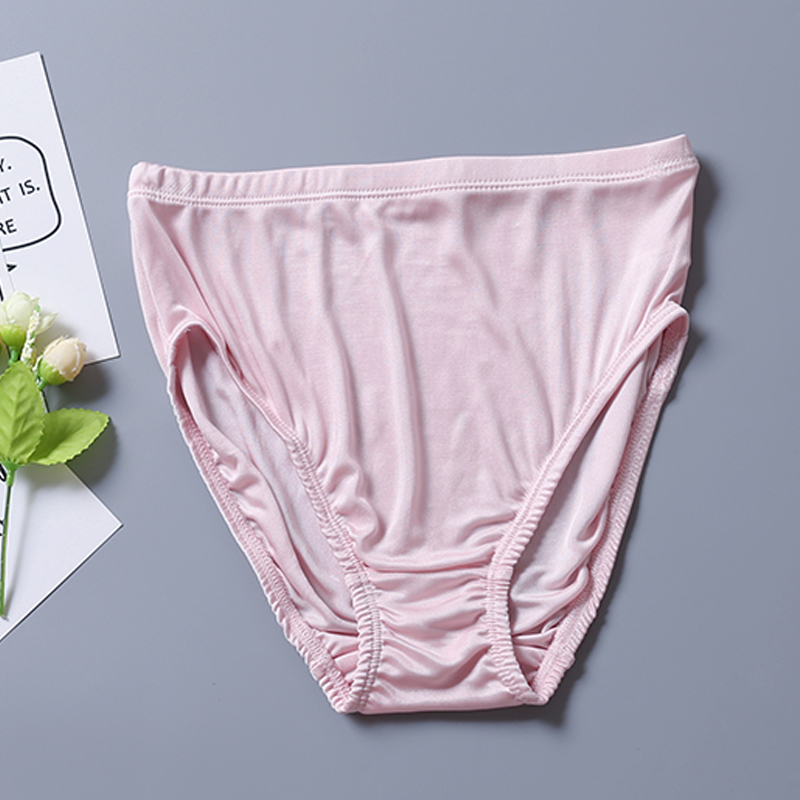 Купить Природный шелк мисс трусы шелк вязание трусики средней высоты ...