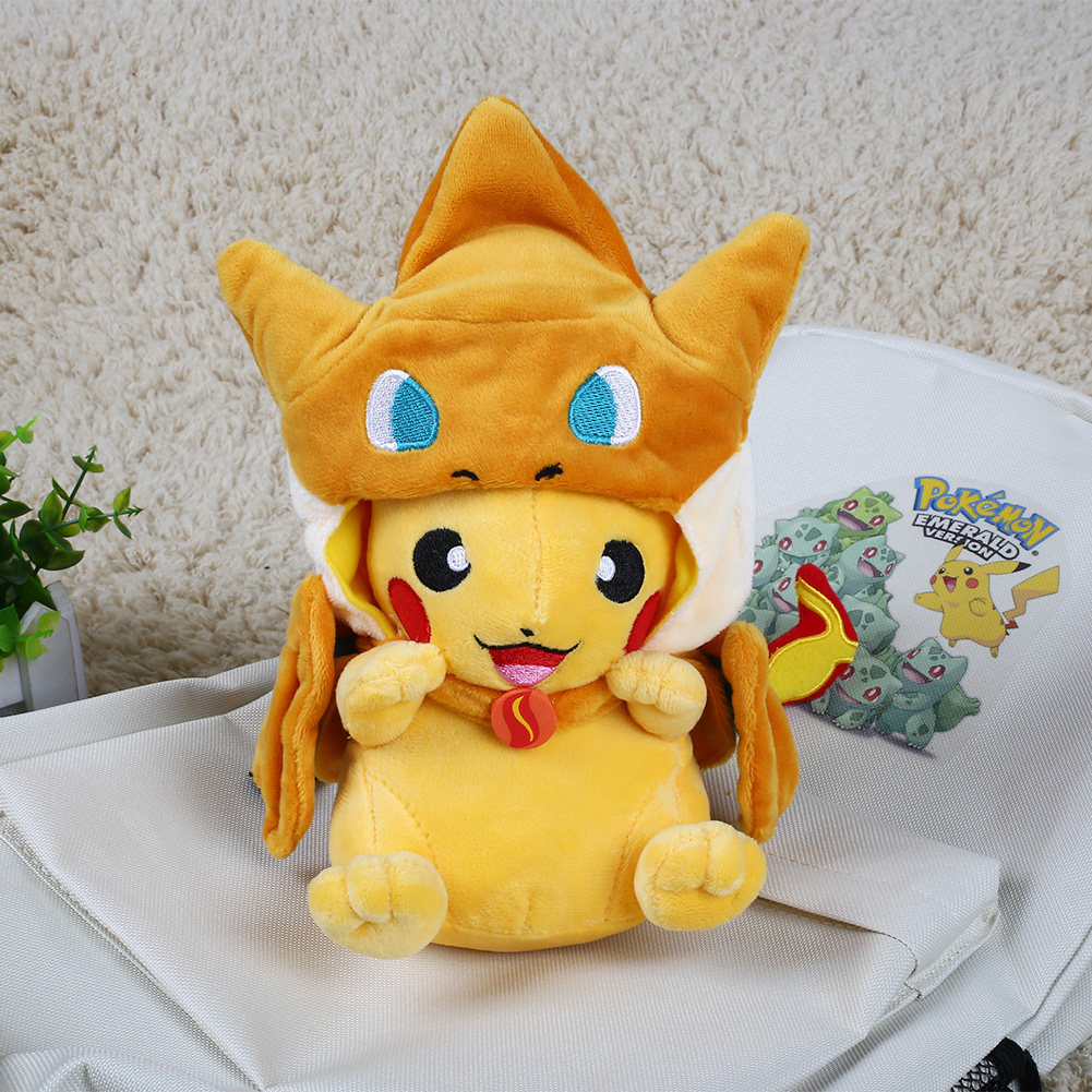 Купить Pokemon Pikachu W Charizard Hat Plush Toy Animal Doll Access в ...