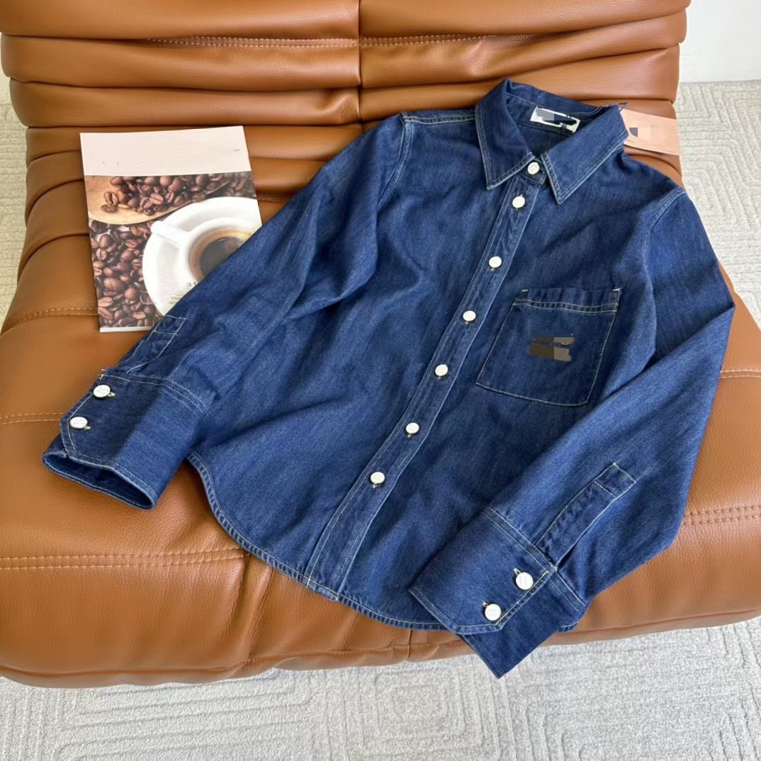 MQ ~ 23 Early Autumn New Pocket logo Embroidered Letter Button Casual ...