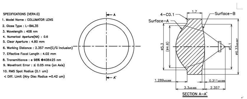 12x40mm Focusable Metail Housing Host for 5.6mm 405nm 450nm Blue Laser ...